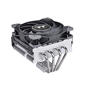 Thermaltake TOUGHAIR 110 140W TDP Top Flow CPU Cooler, Intel/AMD Universal Socket (LGA 1700/1200), 120mm 2000RPM High Static Pressure PWM Fan with High Performance Copper Heat Pipes CL-P073-AL12BL-A