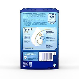 Aptamil Care Stage 2, Milk Based Powder Infant Formula for 6+ Months, Also for C-section born babies, with DHA & ARA, Omega 3 & 6, Prebiotics, Contains No Palm Oil, 28.2 Ounces, Packaging May Vary