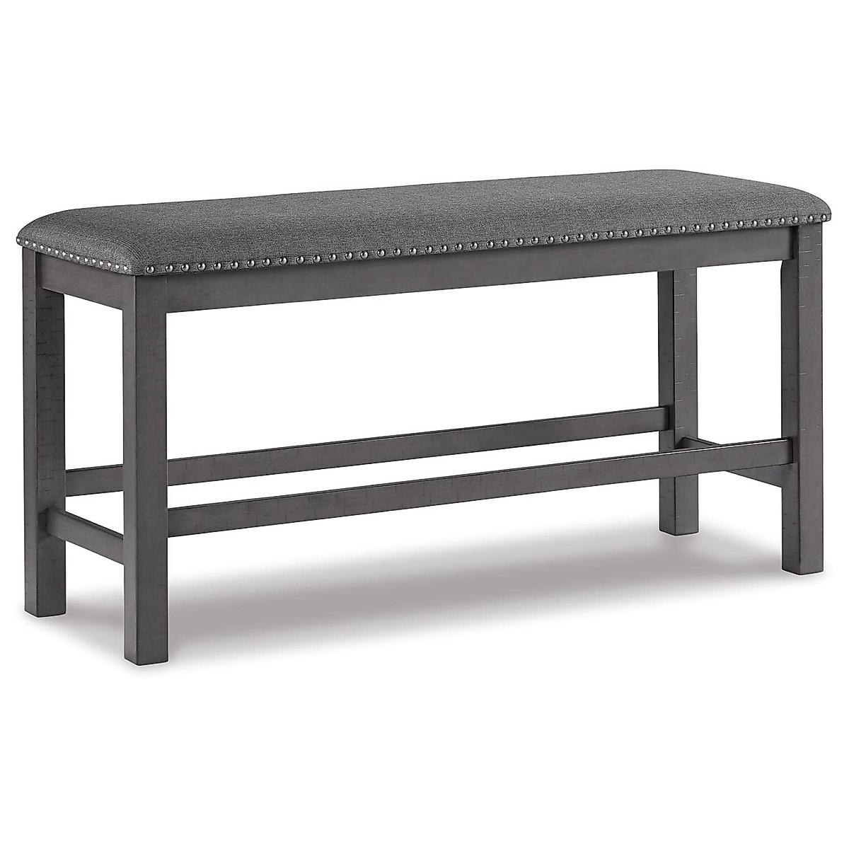 Signature Design by Ashley Myshanna Farmhouse Upholstered 24" Dining Bench, Dark Gray