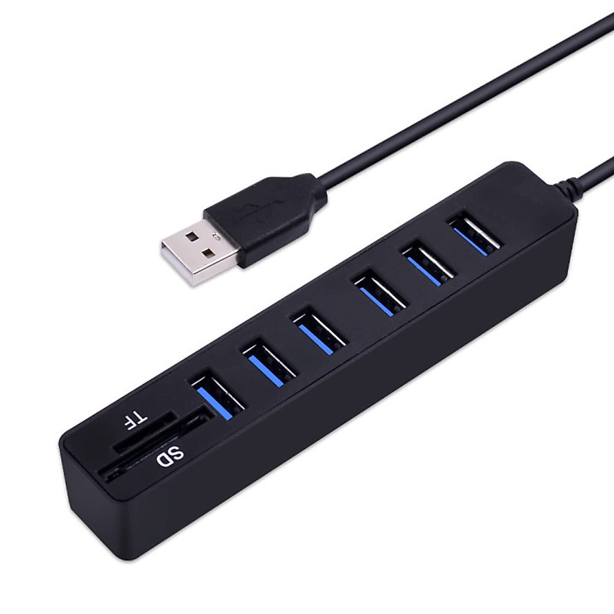 WskLinft USB Adapter Station Converter with Long Cable All in One USB Port Expander for Office