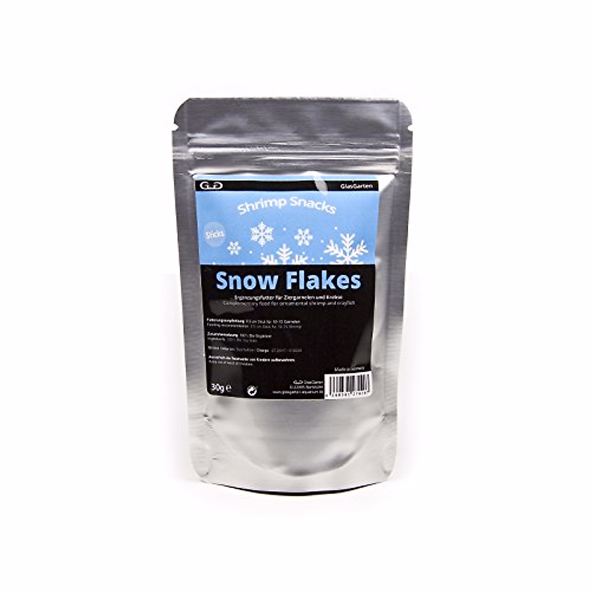 GlasGarten Shrimp Snacks Snow Flakes 30g