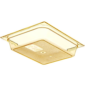 Carlisle FoodService Products 10420B13 StorPlus High Heat Food Pan, 2.5" Deep, Half Size, Amber