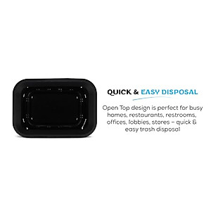 SIMPLI-MAGIC 70 Liter / 18.5 Gallon Soft-Close, Smudge Resistant Open Top Trash Can with Stainless Steel, Sleek Finish