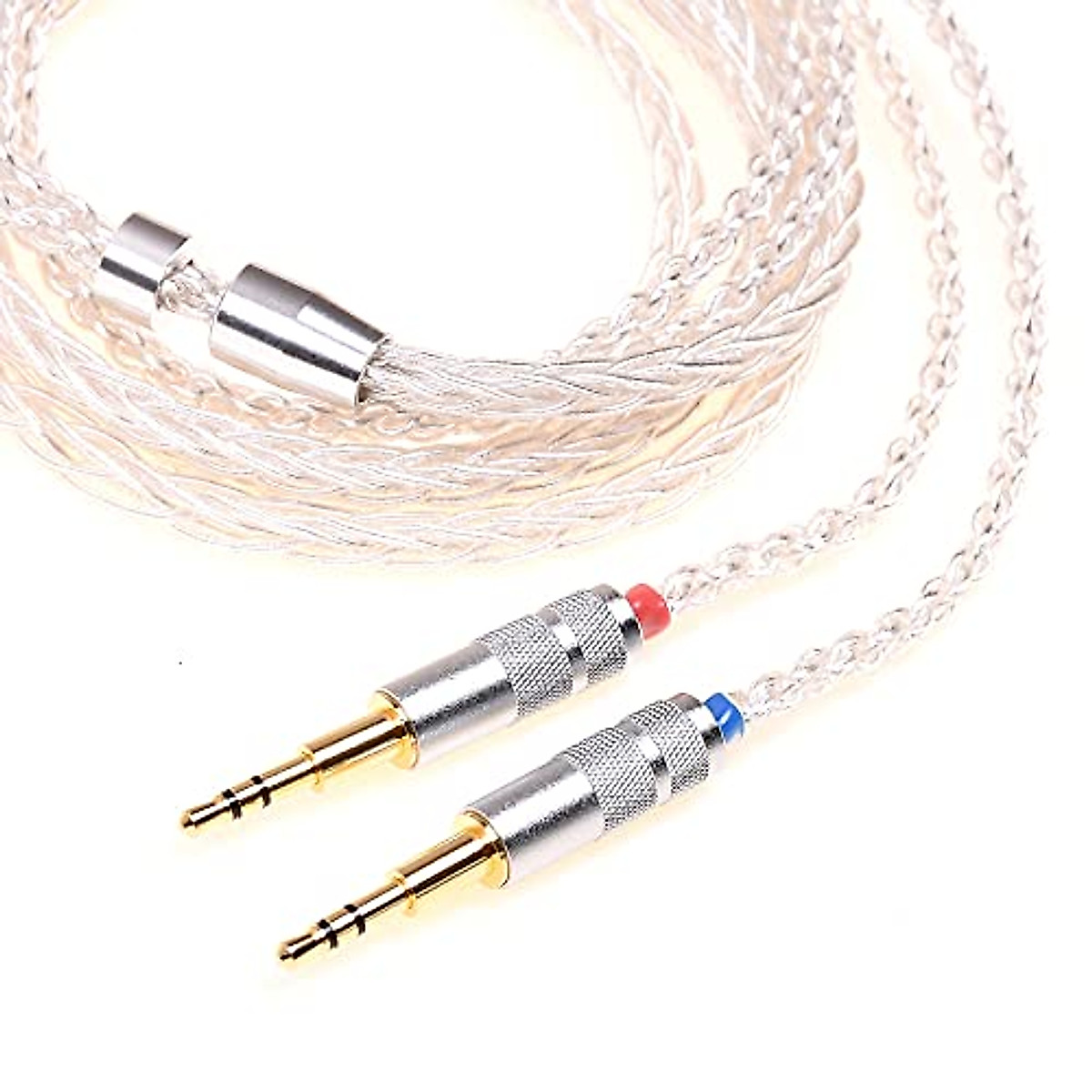 GAGACOCC Soft TPE Clear 8 Cores Silver Plated Headphones Upgrade Cable Dual 2.5mm Compatible for Hifiman HE1000 HE400S He400i HE560 Oppo PM-1 PM-2 (2 Meter, 4Pin XLR Male Balanced)