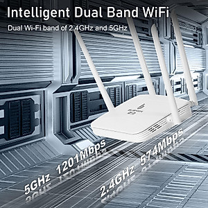 WiFi Dual Band Router,WiFi 6 Router,Wireless Router,Gigabit Router,AX1800 Wireless (Speed Up to 1.8 Gbps),4 High Gain Antennas,Long Range Coverage