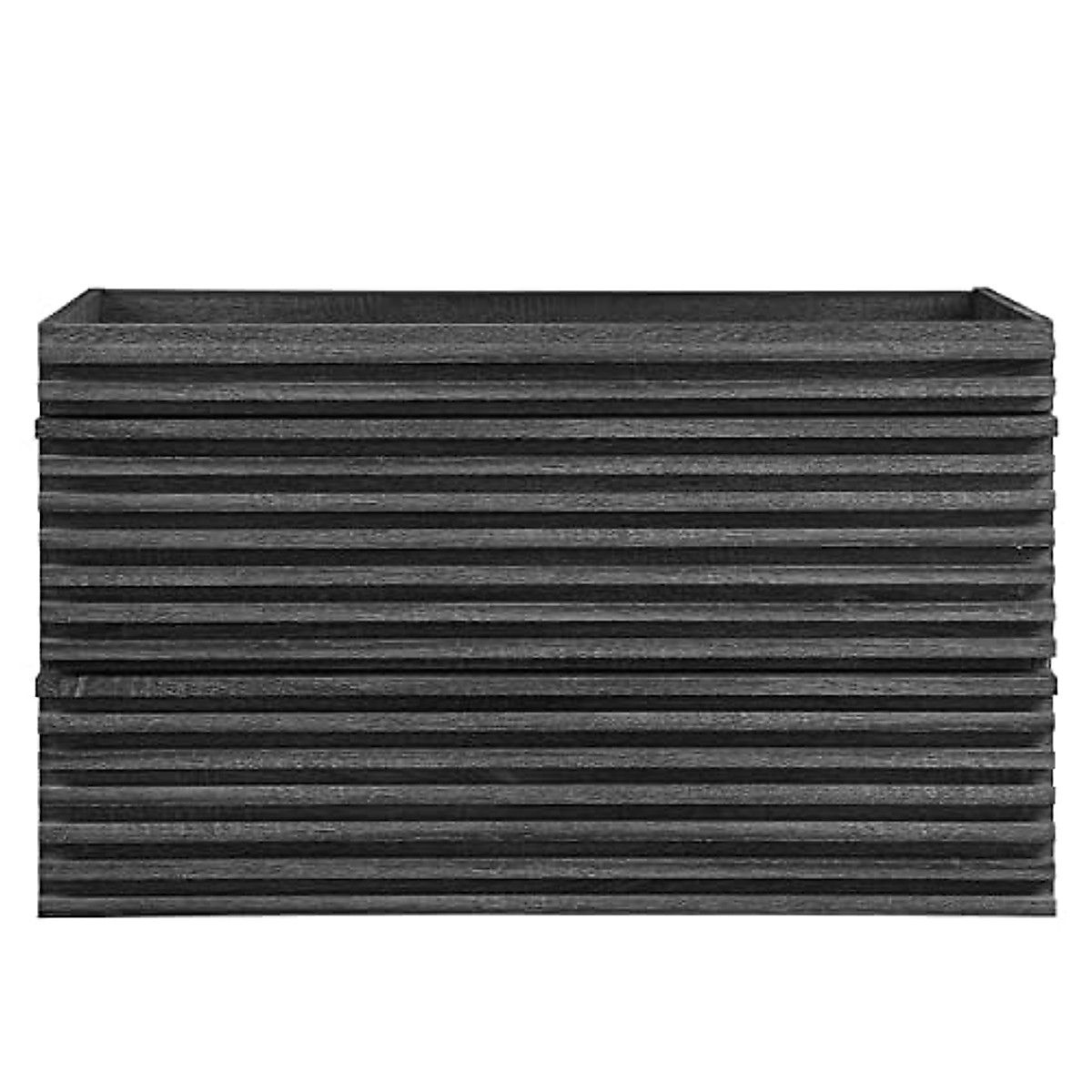 Modway Render 35" MDF Wood Wall-Mount Bathroom Vanity Cabinet in Charcoal