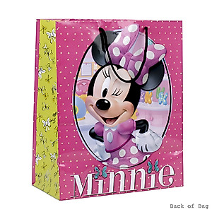 Hallmark 13" Large Gift Bag with Tissue Paper (Minnie Mouse) for Birthdays, Kids Parties or Any Occasion