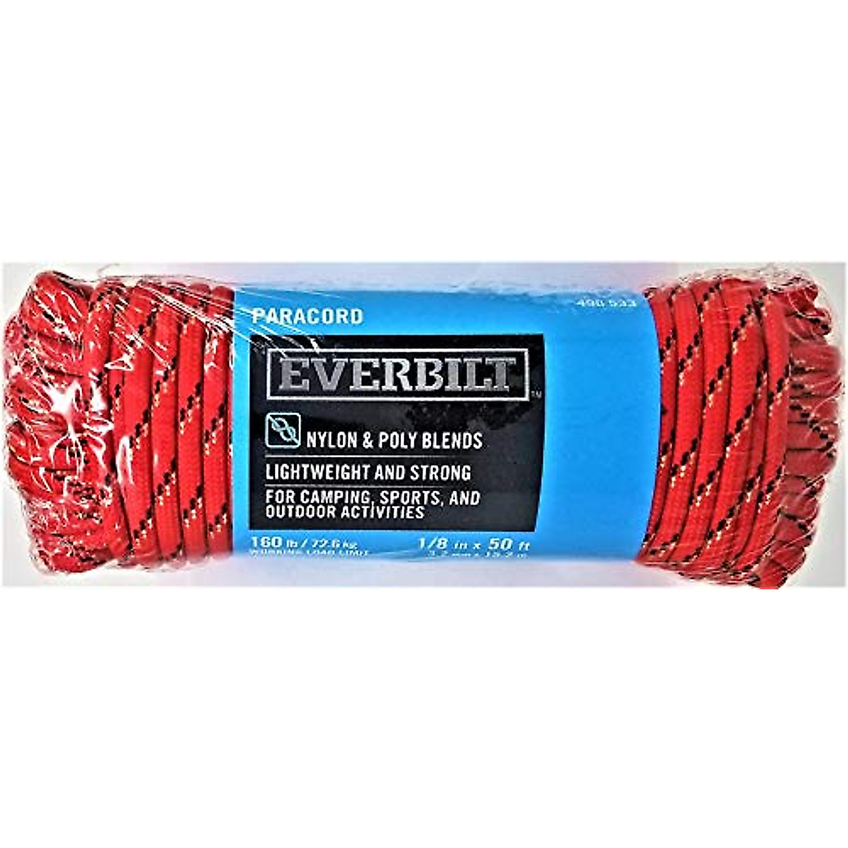 Everbilt 72515 Paracord in Red, 1/8" x 50'