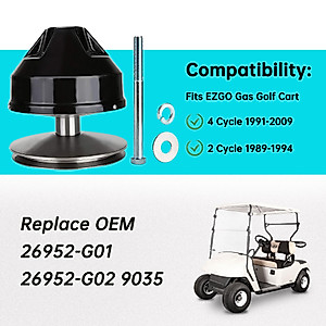 10L0L Golf Cart Primary Drive Clutch for EZGO TXT 4 Cycle 1991-2009, 2 Cycle 1989-1994 Gas Model, Replace OEM 26952-G01 26952-G02 23817-G1 9035