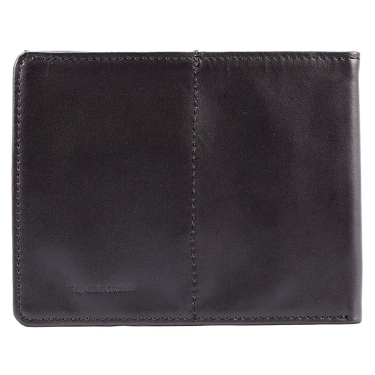 Big Skinny Men's Super Skinny Leather Bi-Fold Slim Wallet, Holds Up to 30 Cards, Black