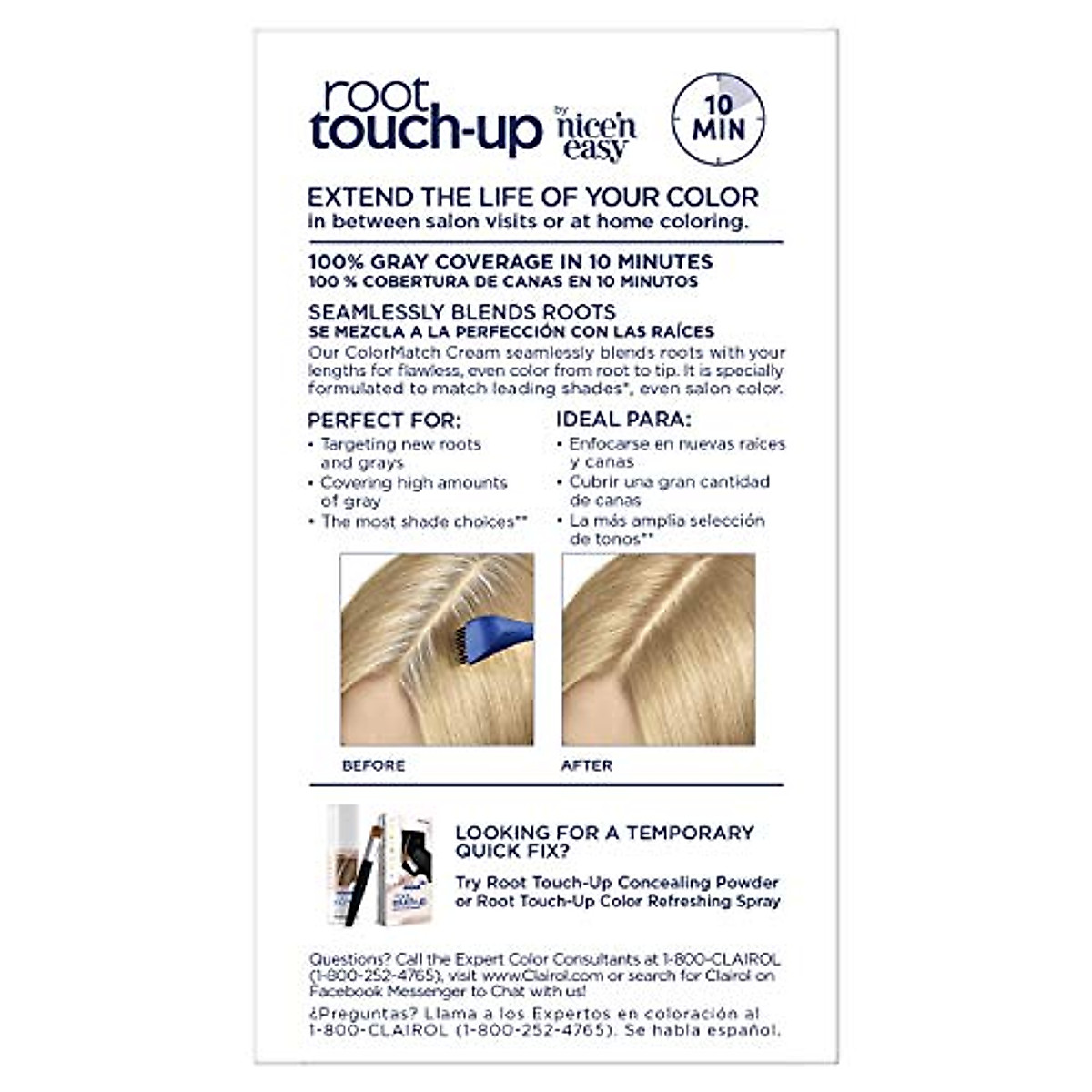 Clairol Root Touch-up by Nice'n Easy Permanent Hair Dye, 9A Light Ash Blonde Hair Color, Pack of 1