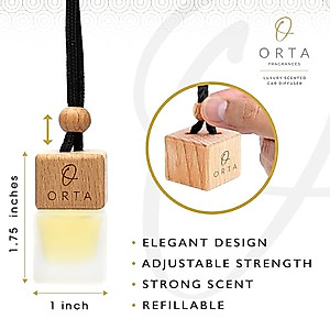 Orta Fragrances No1 Kreed Aventos Inspired Car Air Freshener | Long Lasting Car Diffuser Scents for Men, Women and Unisex | Vent Clip Included | Odor Eliminator Car Accessories | 8ml
