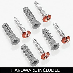 mDesign Wide Metal Wall Mount Decor Storage Organizer Display Shelf - Hang in Bathroom, Kitchen, Entryway, Hallway, Mudroom, Bedroom, Laundry Room - Concerto Collection, 2 Pack - Rose Gold