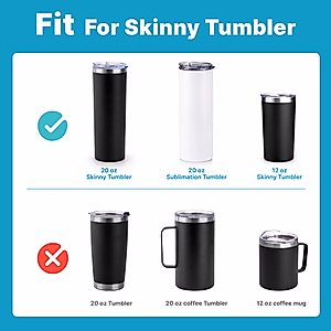 Mollcity Skinny Tumbler Lid-2 Pack Sealing Slider Replacement Lids Spill Proof Splash Resistant Covers Fits 2.73-2.75in Skinny Tumbler