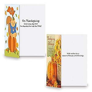 Current Faith Thanksgiving Greeting Cards Set - Themed Religious Holiday Card Variety Value Pack, Set of 12 Large 5 x 7-Inch Cards, Assortment of 12 Unique Designs, Envelopes Included