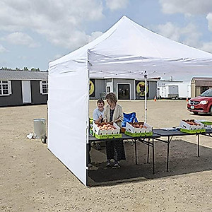 Ontheway Sunwall for 10x10 Pop up Canopy, Instant Canopy Tent Sidewall, 1 Pack Sidewall Only (White)