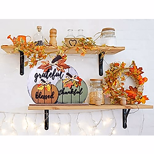 CYNOSA Fall Decorations for Home Blessed Grateful Thankful Sign Fall Decor Thanksgiving Decorations Wooden Pumpkin Tabletop Signs for Home Thanksgiving Farmhouse Living Room Harvest