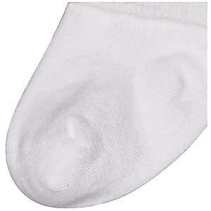 Jefferies Socks baby boys Newborn Turn Cuff Bootie 6 Pair Pack infant and toddler socks, White, Newborn US