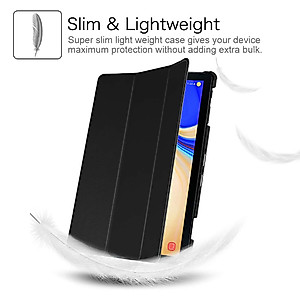Fintie Slim Case for Samsung Galaxy Tab S4 10.5 2018 with S Pen Holder, Ultra Thin Tri-Fold Stand Cover with Auto Sleep/Wake for Samsung Tab S4 10.5 Inch Tablet SM-T830/T835/T837, Black