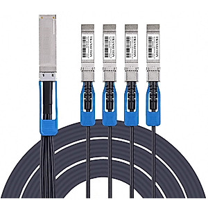 TRANSUTON 100G QSFP28 Breakout DAC Cable | QSFP28 to 25G SFP28 Passive Direct Attach Copper Twinax Cables for Cisco QSFP-4SFP10G-CU5M, 5-Meter(16.4ft)