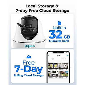 REOLINK Pan Tilt 4G LTE Cellular Security Camera Outdoor Wireless Go PT Plus, 2K HD Night Vision, 2-Way Talk, Smart PIR Motion Detection, No WiFi, No Wires