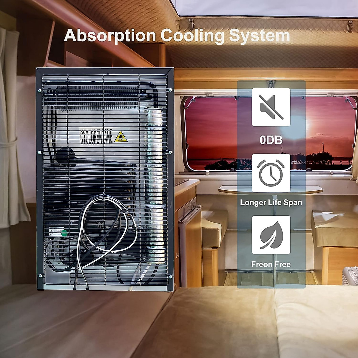 12V Mini Fridge With Lock and Key, 1.76 Cu. Ft Silent Lockable Refrigerator for RV Semi Truck, 12v/110v Small Cooler Quiet No Noise for Office Apartment Bedroom Marine Dorm Patio, Black