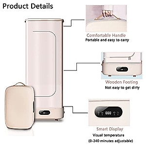 EUPXRHY Electric Heated Clothes Airer with Timer, Foldable Air Dryers Clothes Indoor Heated with Constant Temperature, Portable Heated Clothes Dryer Airer, Capacity 8kg