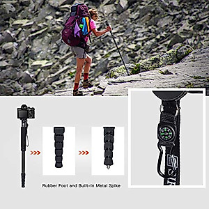 SIRUI Camera Monopod AM-326M 6 Section Carbon Fiber Portable Compact Lightweight Travel Monopod