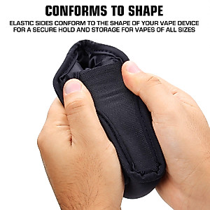 USA Gear Vape Pen Travel Case Belt Bag with Belt Loop & Carabiner Clip - Elastic Neoprene Vaporizer Pen Carry Case, Travel Pouch Fits E Juice, Mod Tanks, Cart Battery, Fits Most Vape Box Mod Kits