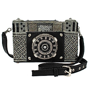 Mary Frances Picture That Beaded Crossbody Handbag, Black