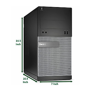 Dell Optiplex Tower Computer Gaming PC [ Intel Core i5 Processor, 8GB Ram, 128GB SSD, 1TB Hard Drive, HDMI, Wireless WiFi] AMD Radeon RX 550 4GB, Windows 10, Black (Renewed)