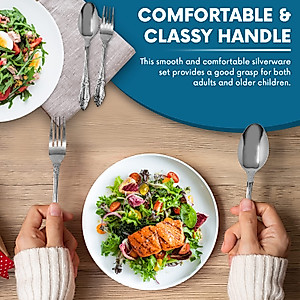 Bistras Dinner Spoons, Stainless Steel Table Spoons, Flatware (Set of 12)