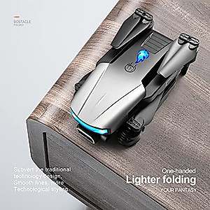 Bzdzmqm Drone with Dual 4K Camera, 2023 Foldable HD Drone for Kids & Adults, RC Quadcopter Helicopter, 3-Sided Infrared Avoidance, WiFi FPV, Altitude Hold, Headless Mode, LED Night Wide