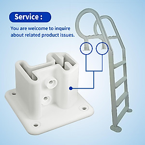 2 Pack 832414, 832414D, BUL-41-1 Ladder Flanges Replacement for Heavy Duty Resin in-Pool Above Ground Swimming Pool Ladder, Hook/Hanging Ladder Flanges, Ytpoools