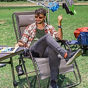 Timber Ridge Balsam Deluxe Zero Gravity Lounger Oversize Outdoor Recliner Chair, Grey