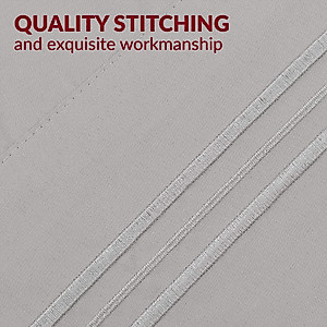 Mellanni Pillow Cases - Luxury, Extra Soft, Cooling Pillow Covers - 2 PC Iconic Collection Pillowcases - Envelope Closure (Standard/Queen 20" x 30", Light Gray)