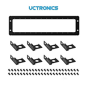 UCTRONICS 19 inch 3U Rack Mount for Raspberry Pi 4, with 8 Mounting Plates, Extendable to Support 12 Units of All Pi B/B+ Models