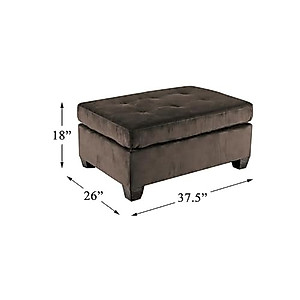 Homelegance Emilio Fabric Accent Ottoman - Chocolate