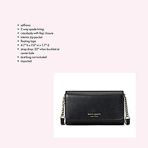 Kate Spade New York Staci Small Flap Crossbody Bag in Black