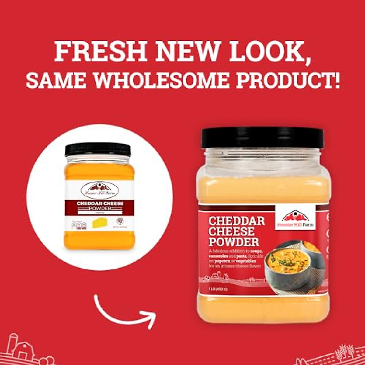 Hoosier Hill Farm Cheddar Cheese Powder, 1LB (Pack of 1)