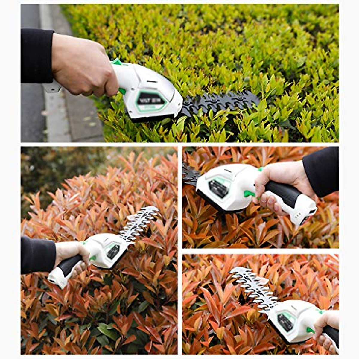 ELSP 7.2V 2 in 1 Cordless Grass and Hedge Trimmer, Battery Powered Lightweight Electric Trimmer, Cordless Shears Ideal for Shrub, Garden, Grass or Lawn Cultivation