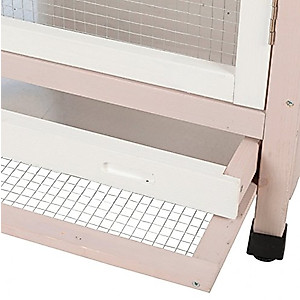 TRIXIE Outdoor Bird Aviary, 67-in Wooden Birdcage, 2 Perches, Ideal for Small Birds, Finches, Gray, (55952)