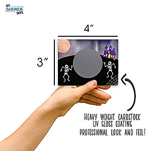 My Scratch Offs Halloween Party Spooky Skeleton DIY Make Your Own Scratch Off 20 Pack 3x4 Cards & Stickers Teacher Rewards