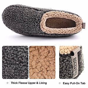 RockDove Men's Nomad Slipper with Memory Foam, Size 9.5-10.5 US Men, Black