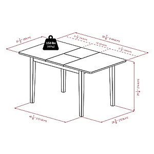 Winsome Wood Darren Dining Table, Walnut