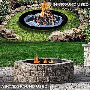 FEBTECH Fire Rings for Outdoors Heavy Duty– Fire Pit Ring 45 Inch – Fire Pit Insert Round DIY Fire Pit Liner - Above or In-Ground fire Ring for Outdoor Garden Patio Camping Bonfire