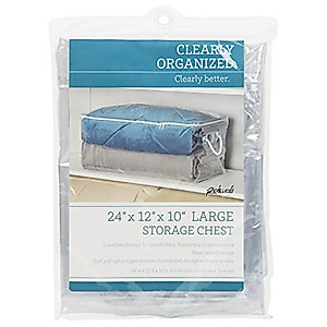 Richard's Homewares - Vinyl Oblong Storage Bag - 24"x12"x10" - Clear