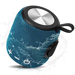 Bluetooth Speaker: Powerful Stereo Sound, IPX7 Waterproof, True Wireless Stereo Pairing, Portable Design, Latest Bluetooth V5.2 - Perfect for LG K40, Beach, Outdoor, Home, Parties& More - Blue