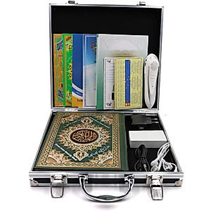 Ramadan Digital Quran Reading Pen 8GB Memory Downloading Reciters and Languages English Arabic Urdu French Spanish German etc,with 6 Holy Quran Books for Kid and Arabic