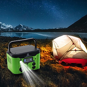 ISTARPOWER Portable Power Station 300W, Solar Generator, 296Wh LifePO4 Lithium Battery with 120V/300W AC Outlets, USB-C Port, Fast Charging Port, LED Light for Camping, RV, Emergency Backup